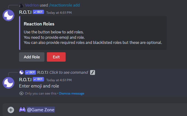 Self-Assignable Roles | R.O.T.I Docs
